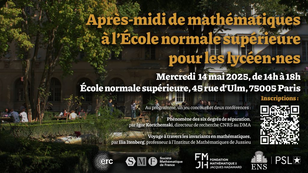 Après-midi de mathématiques à l’ÉNS pour les lycéens 2025 – Département ...